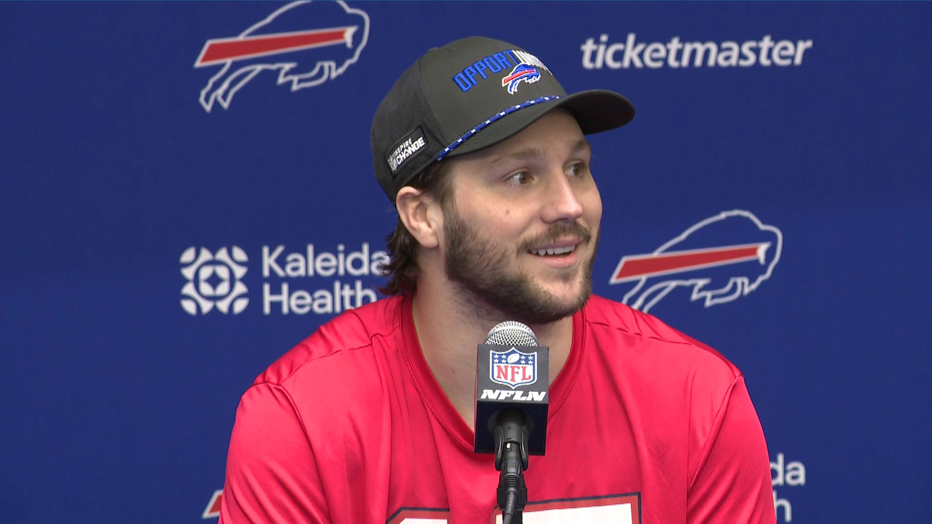 Josh Allen and Brandin Cooks speak to the media after Tuesday's ...