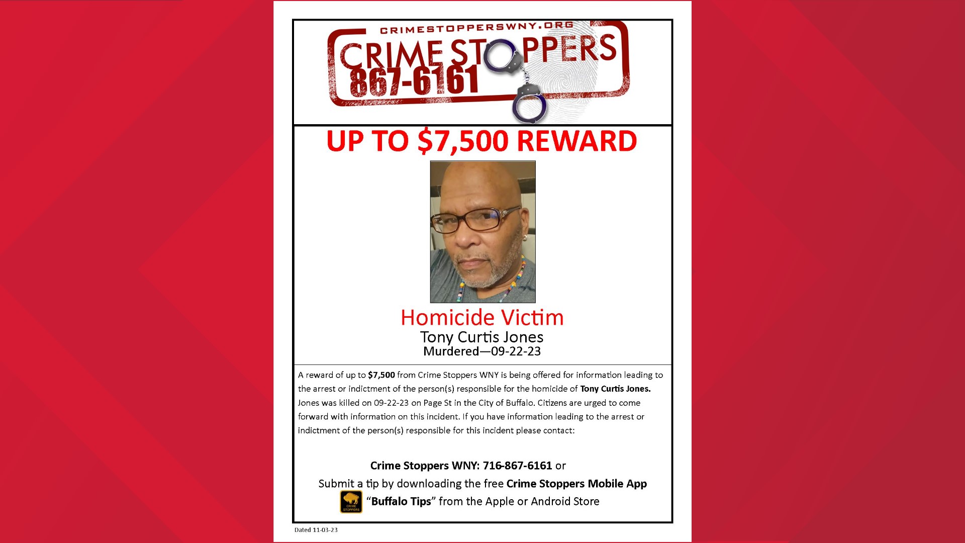 Reward offered to find killer in Page Street homicide | wgrz.com