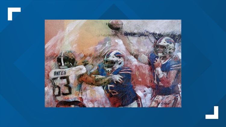 Buffalo Bills in action showcased in Art Dialogue Gallery exhibit ...