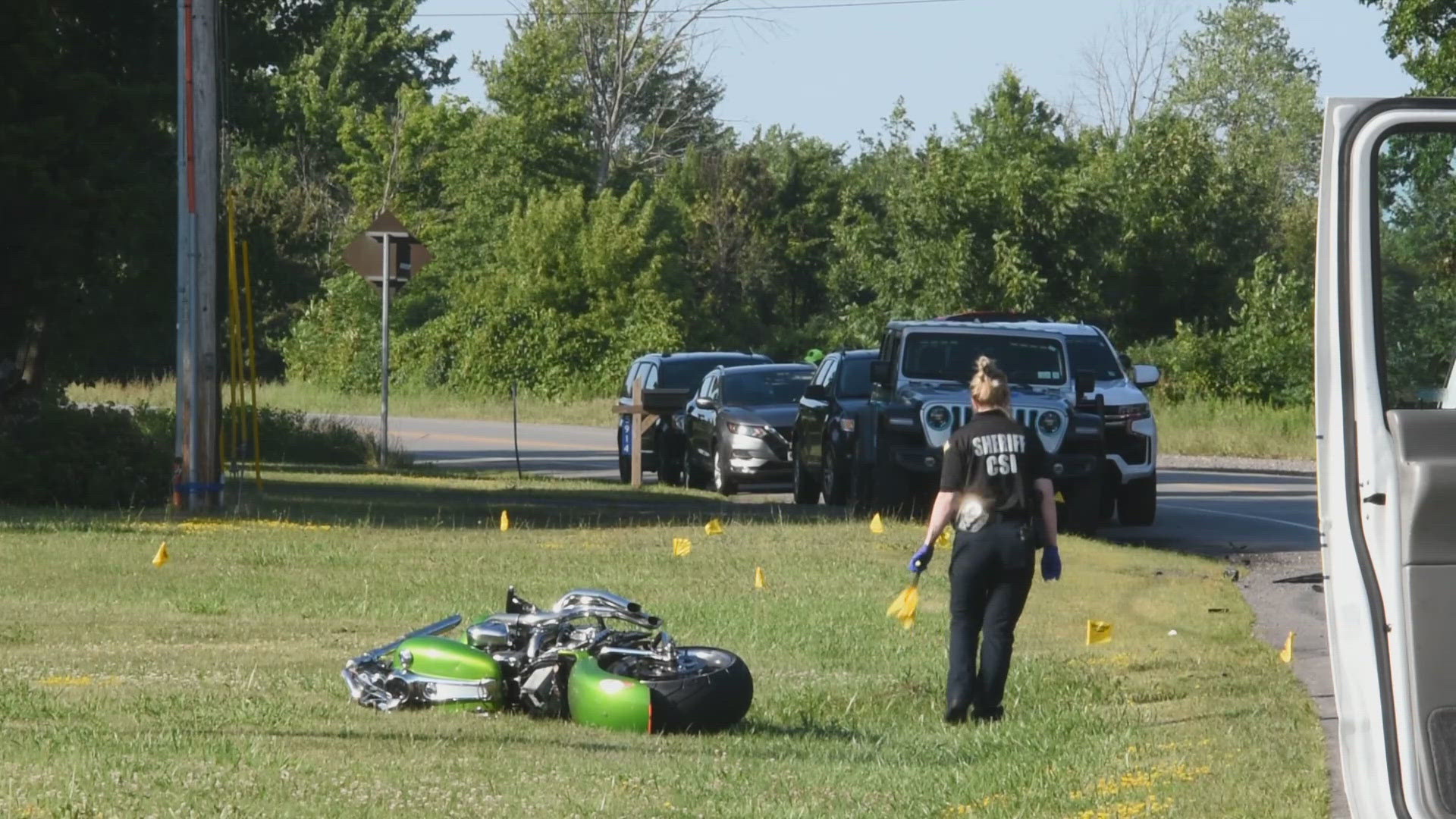 Motorcyclist airlifted with life-threatening injuries following a ...