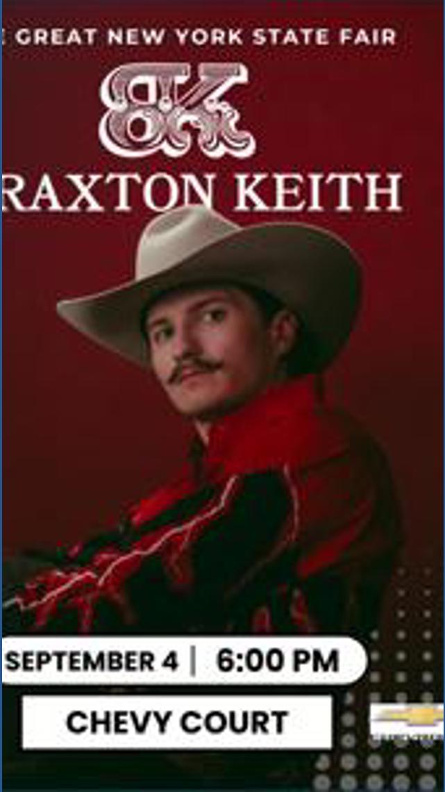 Braxton Keith joins Great New York State Fair concert lineup | wgrz.com