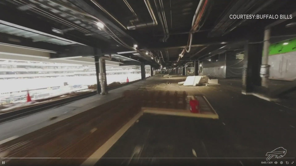 New drone video shows Highmark Stadium progress | wgrz.com