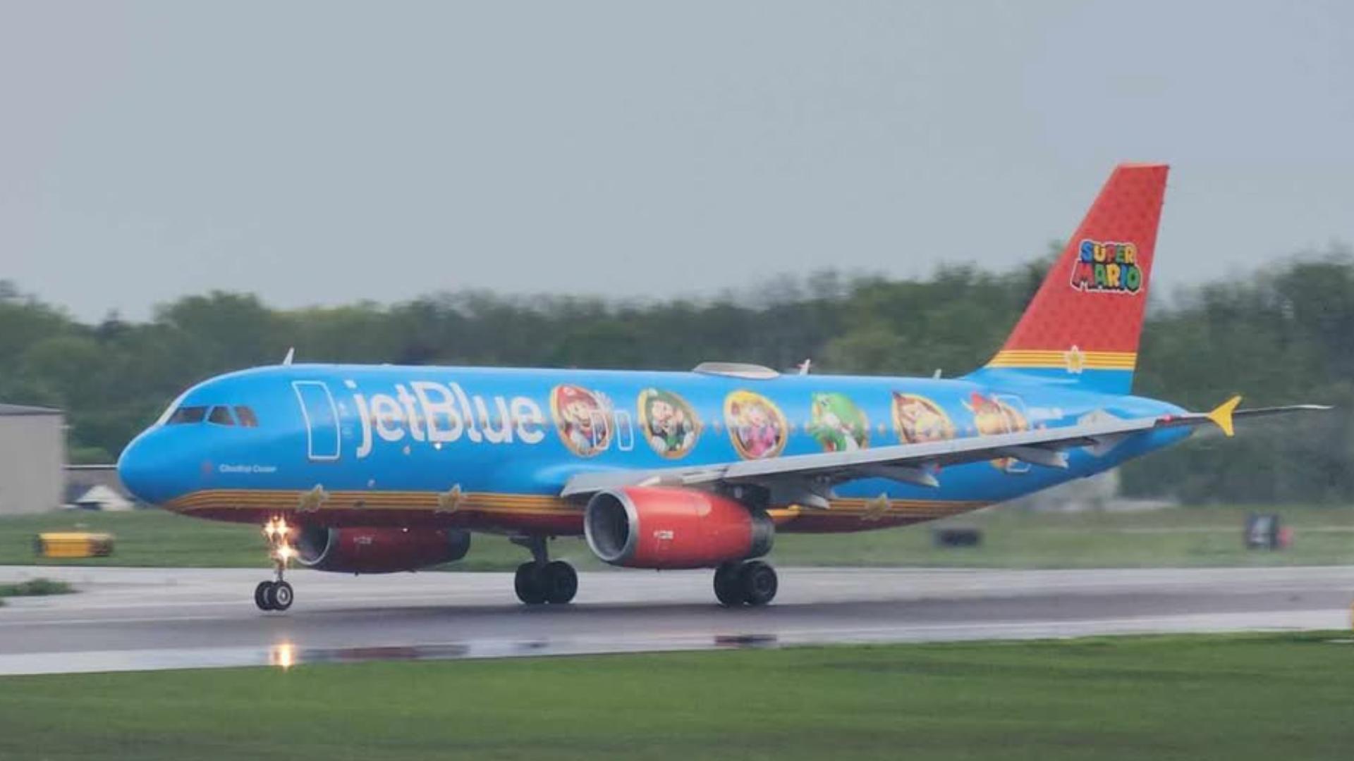 JetBlue's Mario-themed plane lands in Buffalo | wgrz.com
