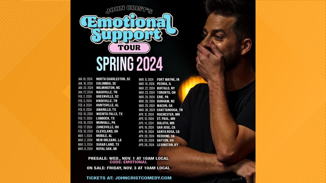 John Crist's Emotional Support Tour coming to Shea's | wgrz.com