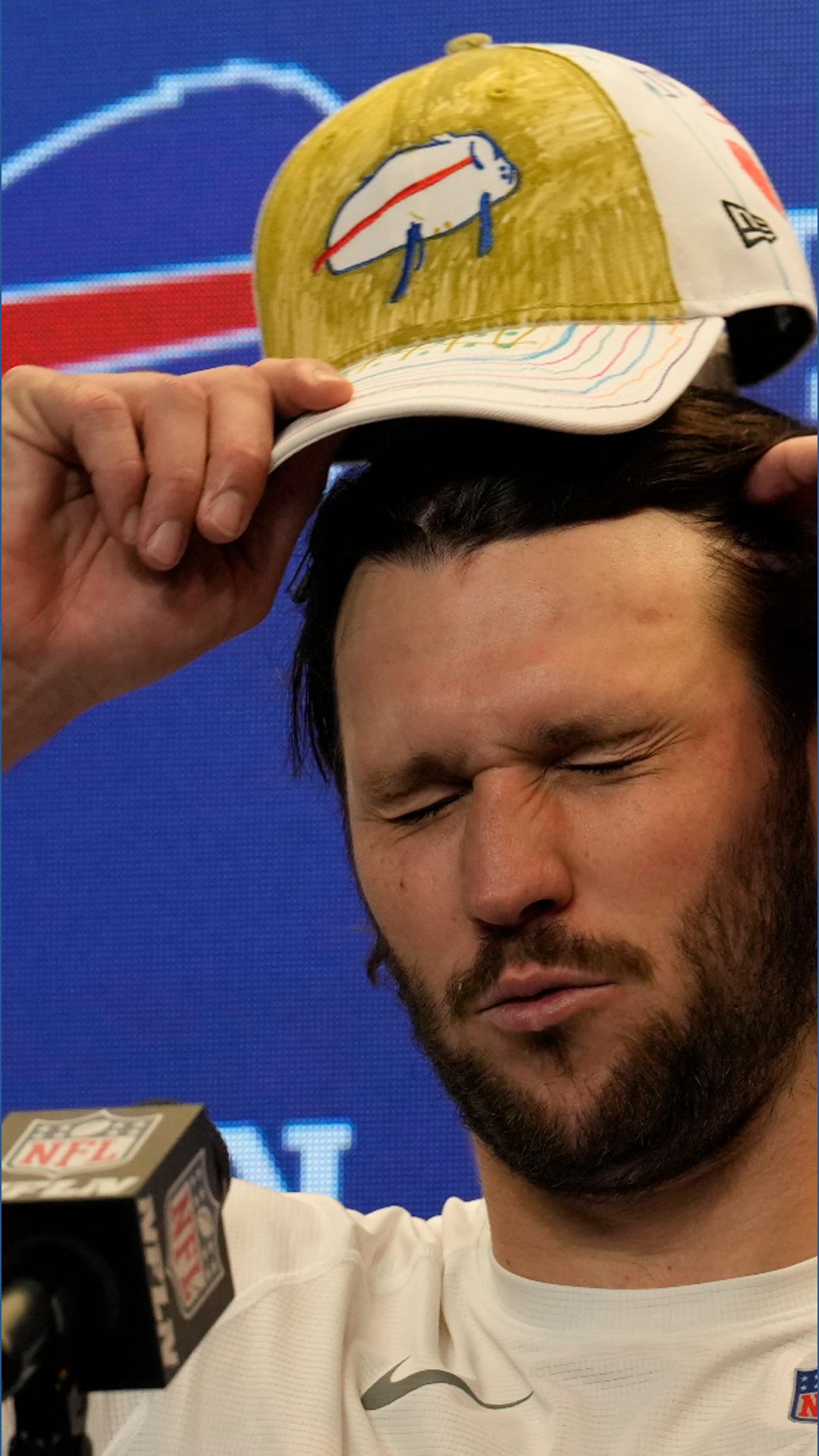 Josh Allen wears Carson's cap to honor young hospital patient after ...