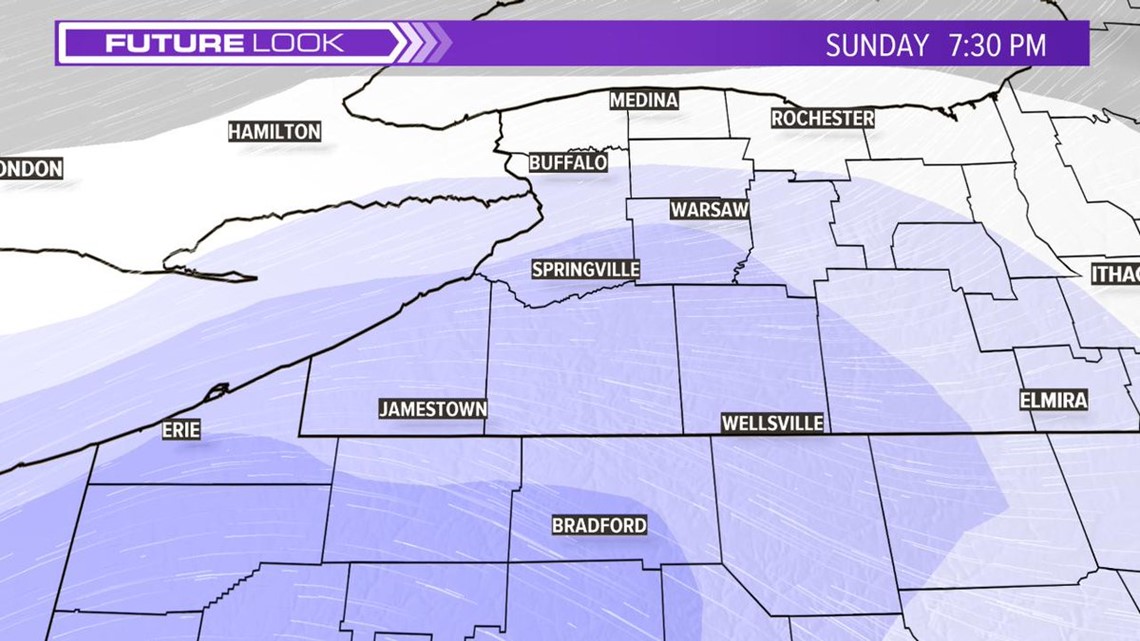 Widespread, steady snow arrives later Sunday | wgrz.com