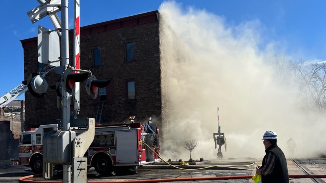 Firefighters responding to fire on Main Street in Medina | wgrz.com