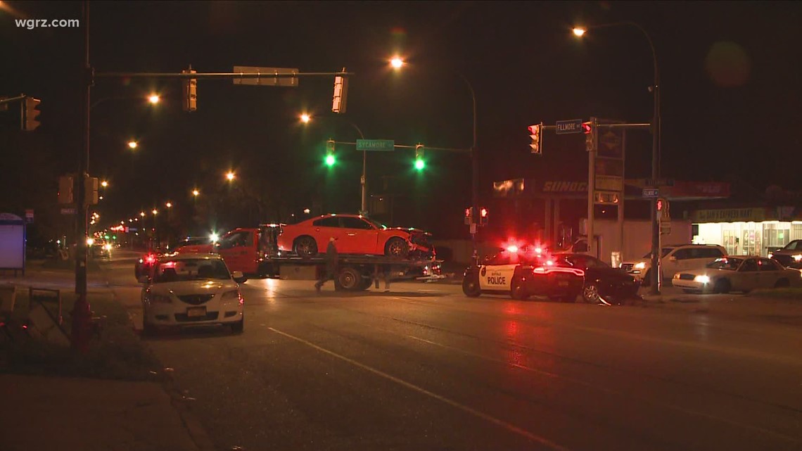 Buffalo Police respond to car crash at Sycamore Street and Fillmore ...