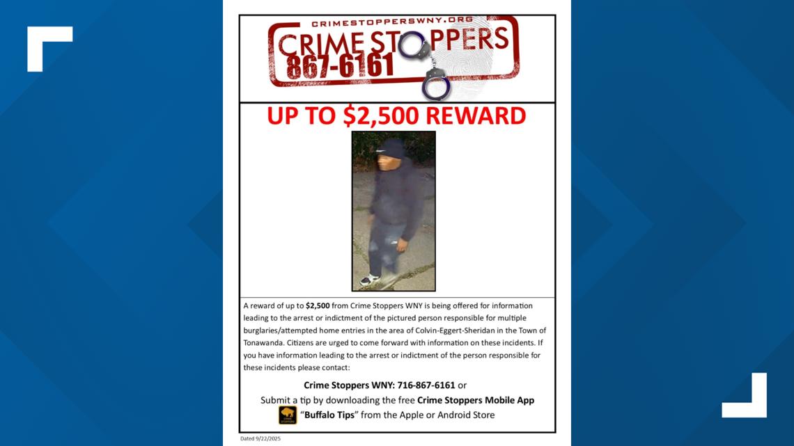 Crime Stoppers offers $2,500 reward for info on Tonawanda burglaries ...