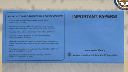 Erie County Sheriff's Office launches 'Blue Envelope' program | wgrz.com
