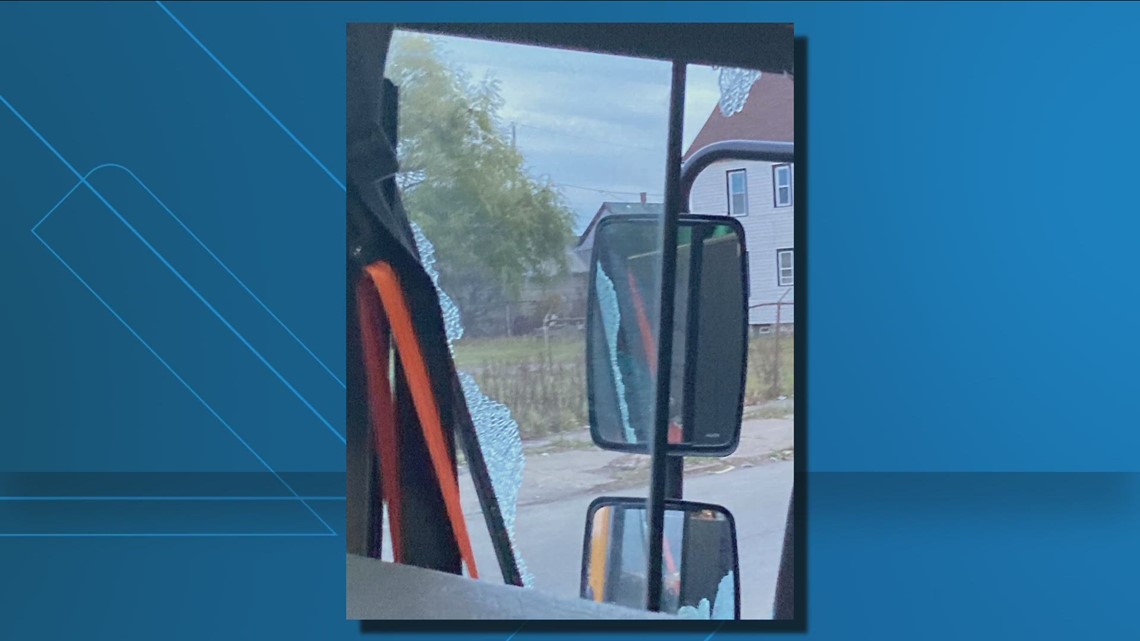 Students safe after window shattered on a BPS bus | wgrz.com