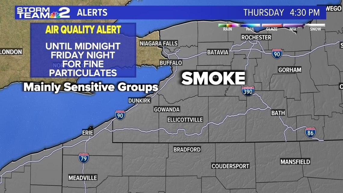 Wildfire smoke over WNY, Air Quality Alert | wgrz.com