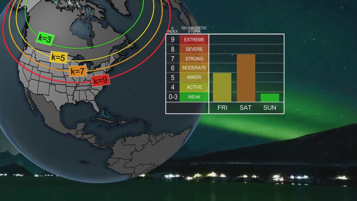 Northern Lights map shows the best places to see the event | wgrz.com