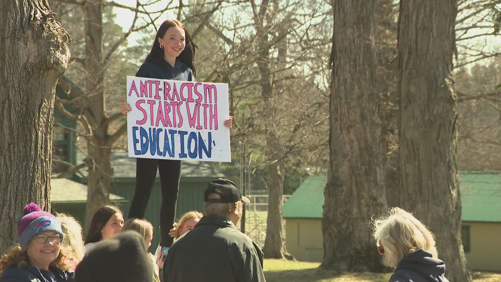 Protest in East Aurora: Community rallies against racism | wgrz.com