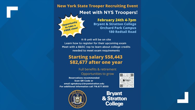 NYSP holding recruiting event Thursday at Bryant & Stratton College ...