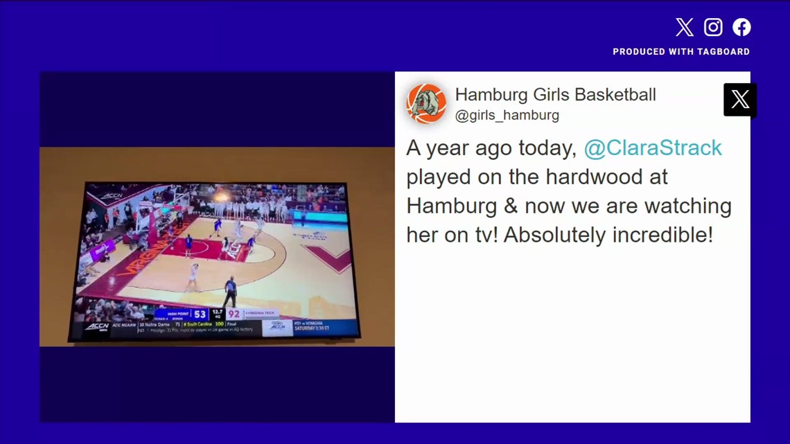 Clara Strack Scores First NCAA Points | wgrz.com