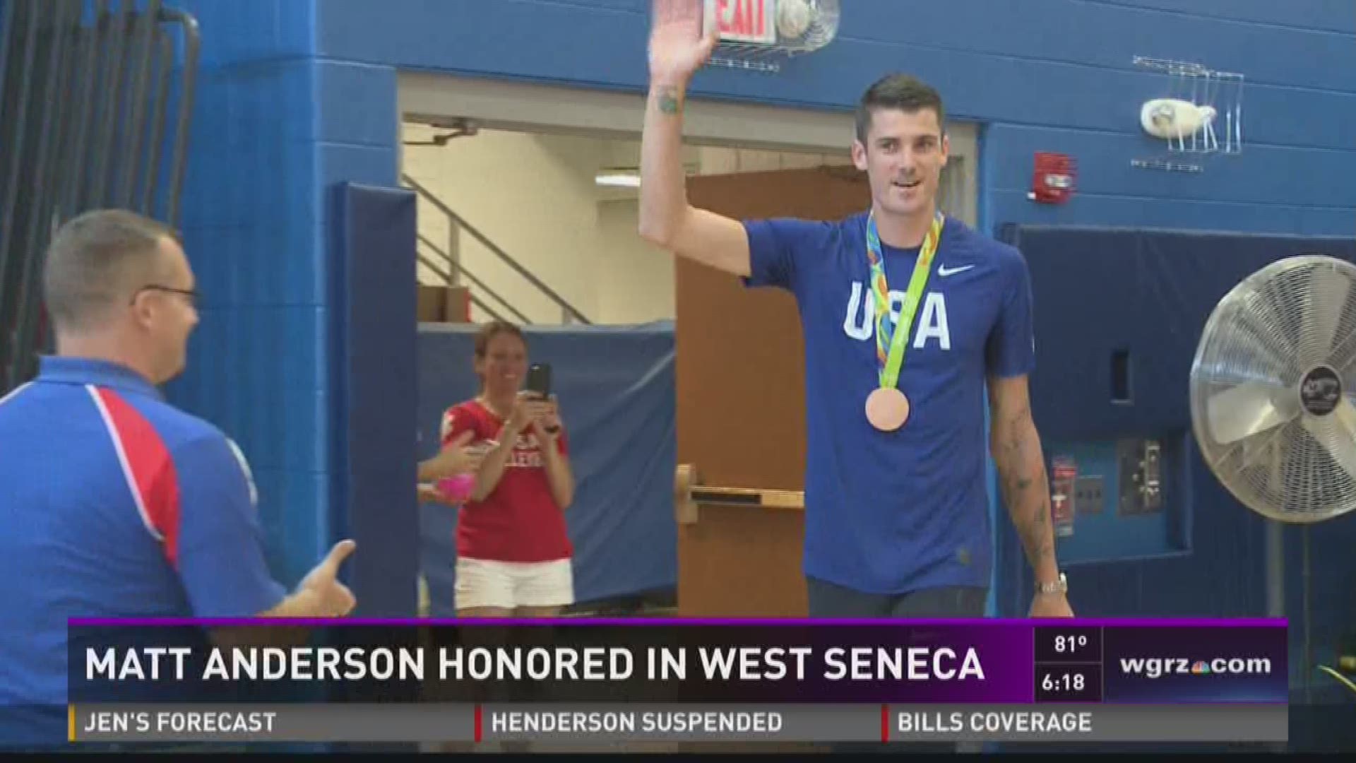 Olympian Matt Anderson honored in West Seneca | wgrz.com