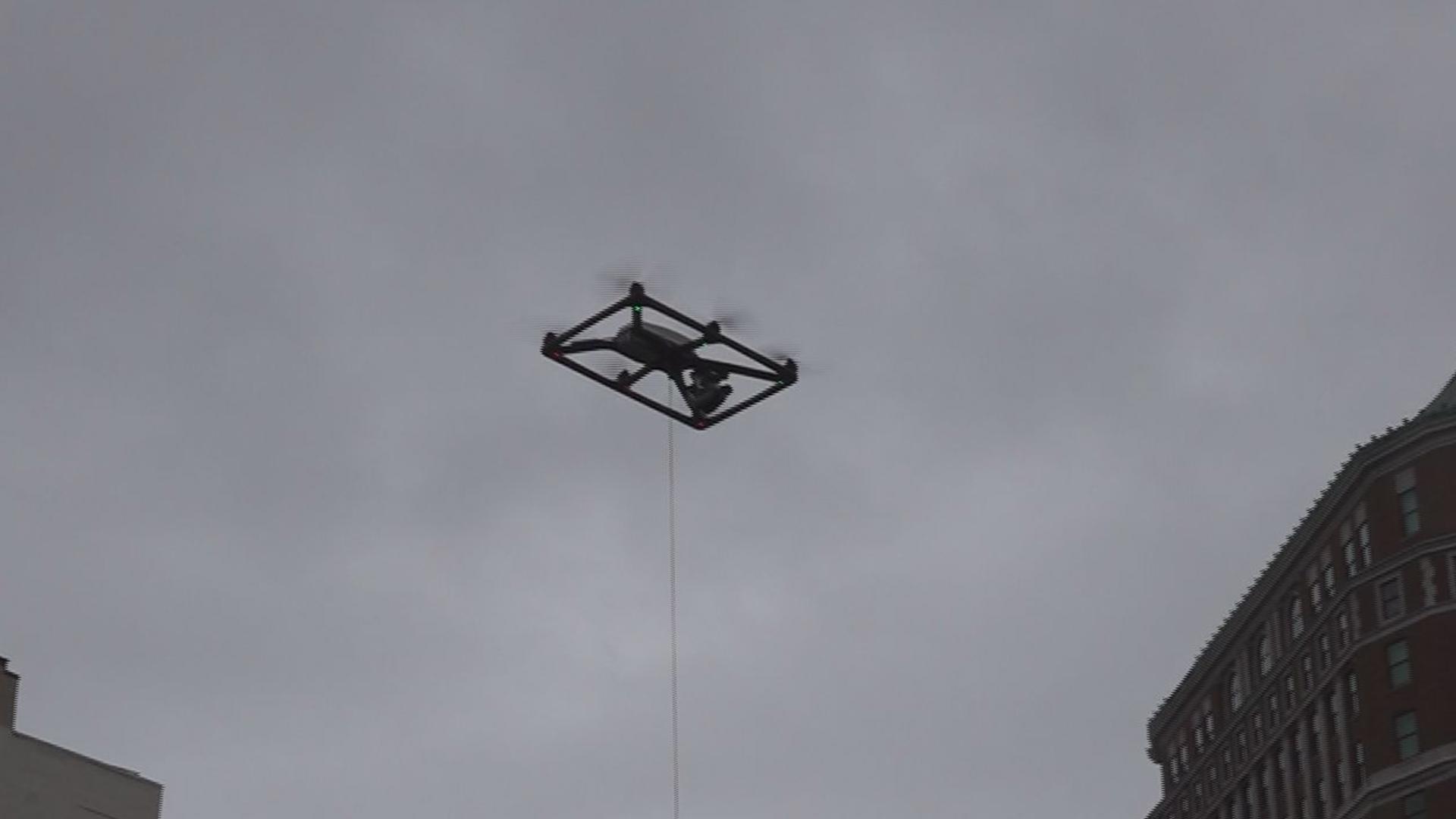 Buffalo Police use tethered drone to rescue person in the snow | wgrz.com