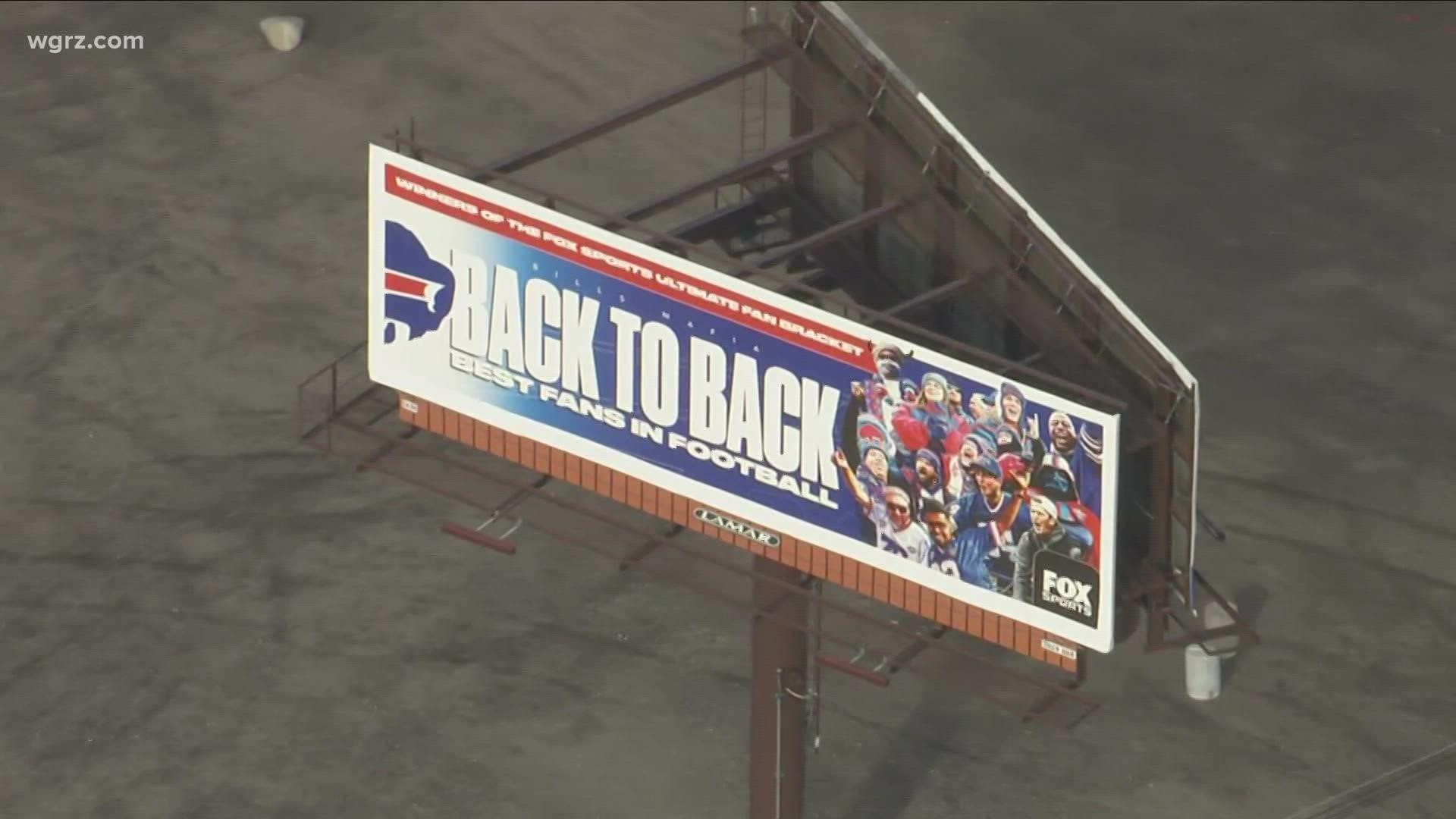 Bills Billboard Up Near Gillette Stadium