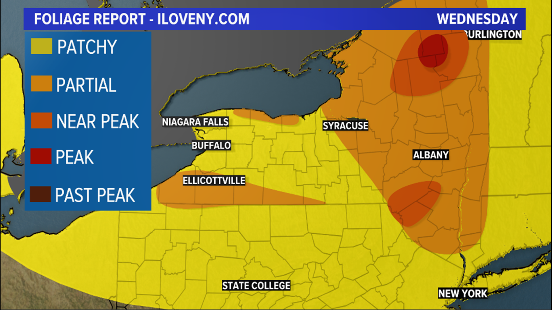 First peak fall color reported in NYS | wgrz.com