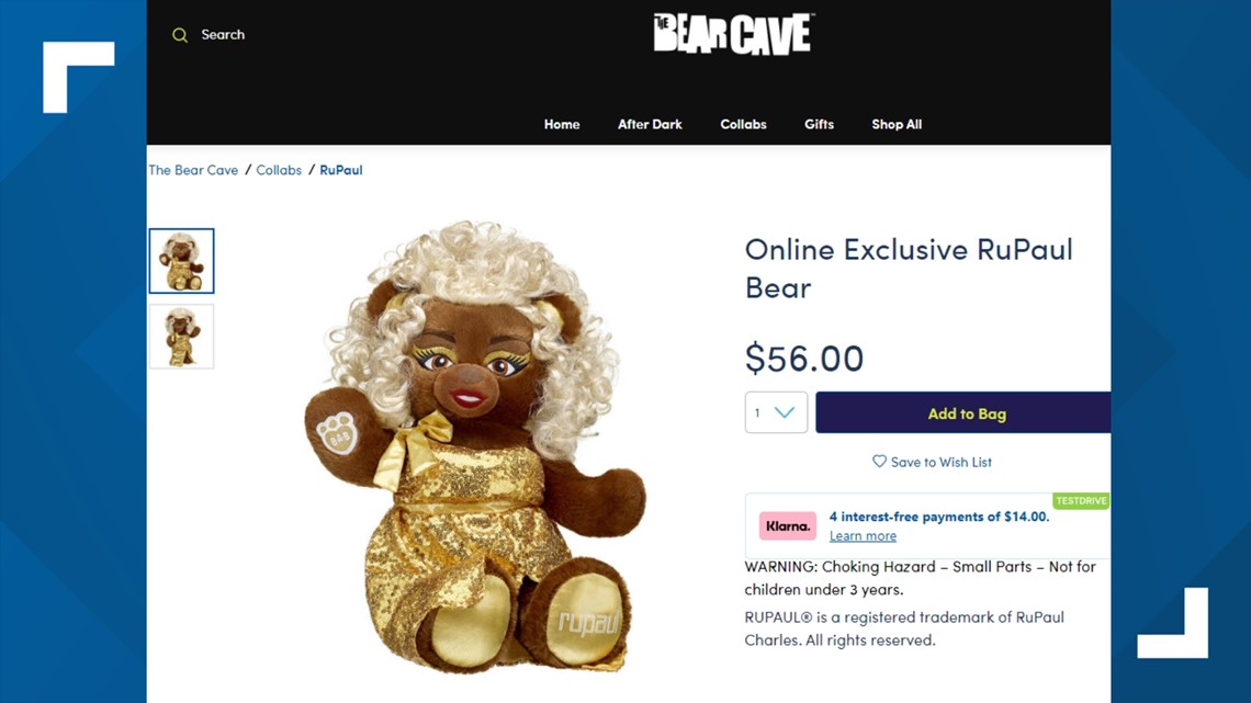 Build-A-Bear debuts RuPaul Bear, a tribute to the famous drag queen ...